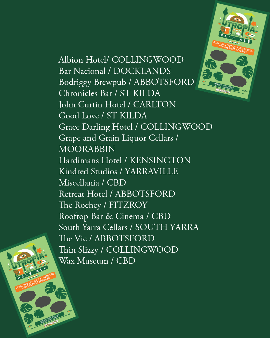 DRINK UTROPIA. SCRATCH. AND WIN – Bodriggy Brewing